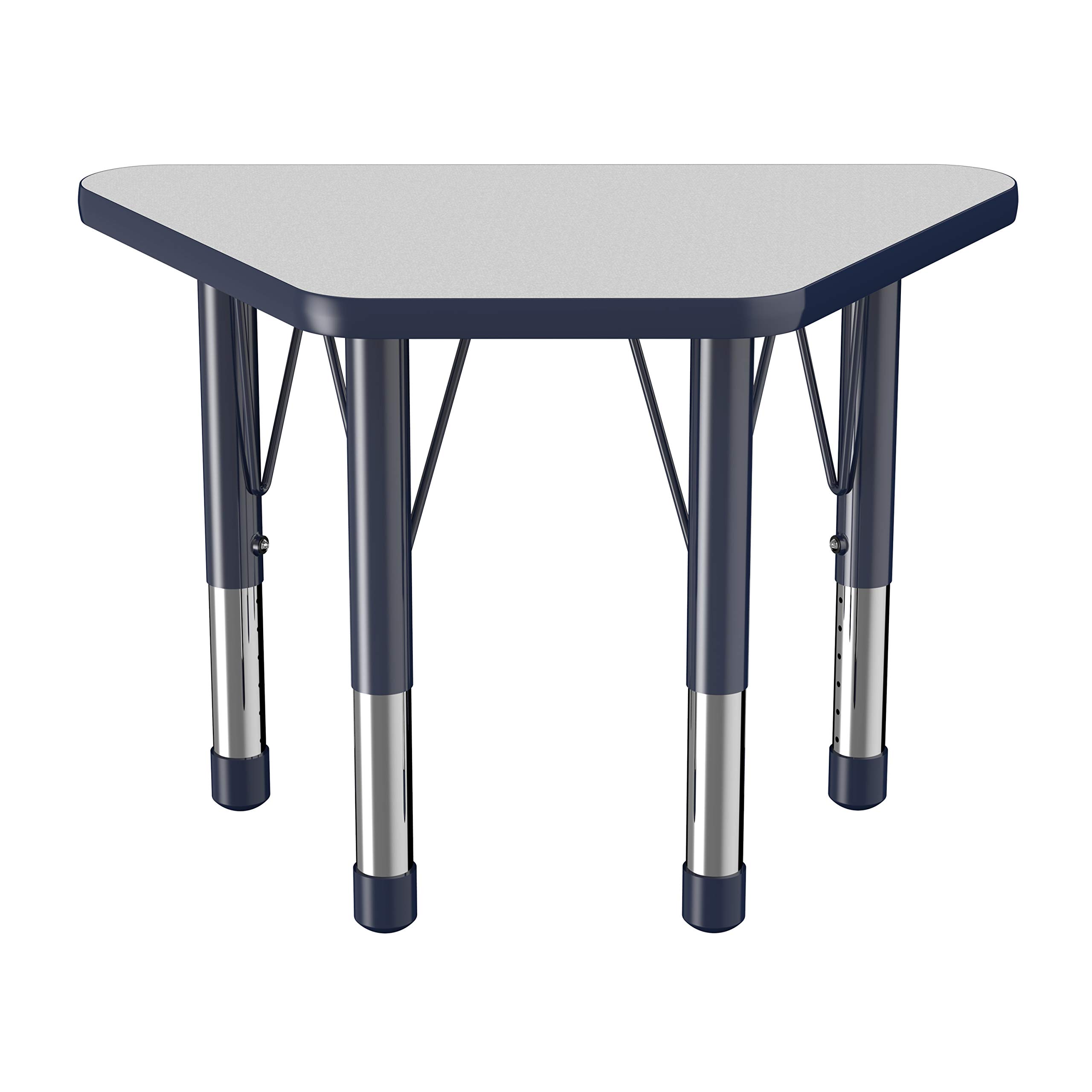 FDP Trapezoid Activity School And Classroom Kids Table (18 X 30 Inch), Toddler Legs For ...