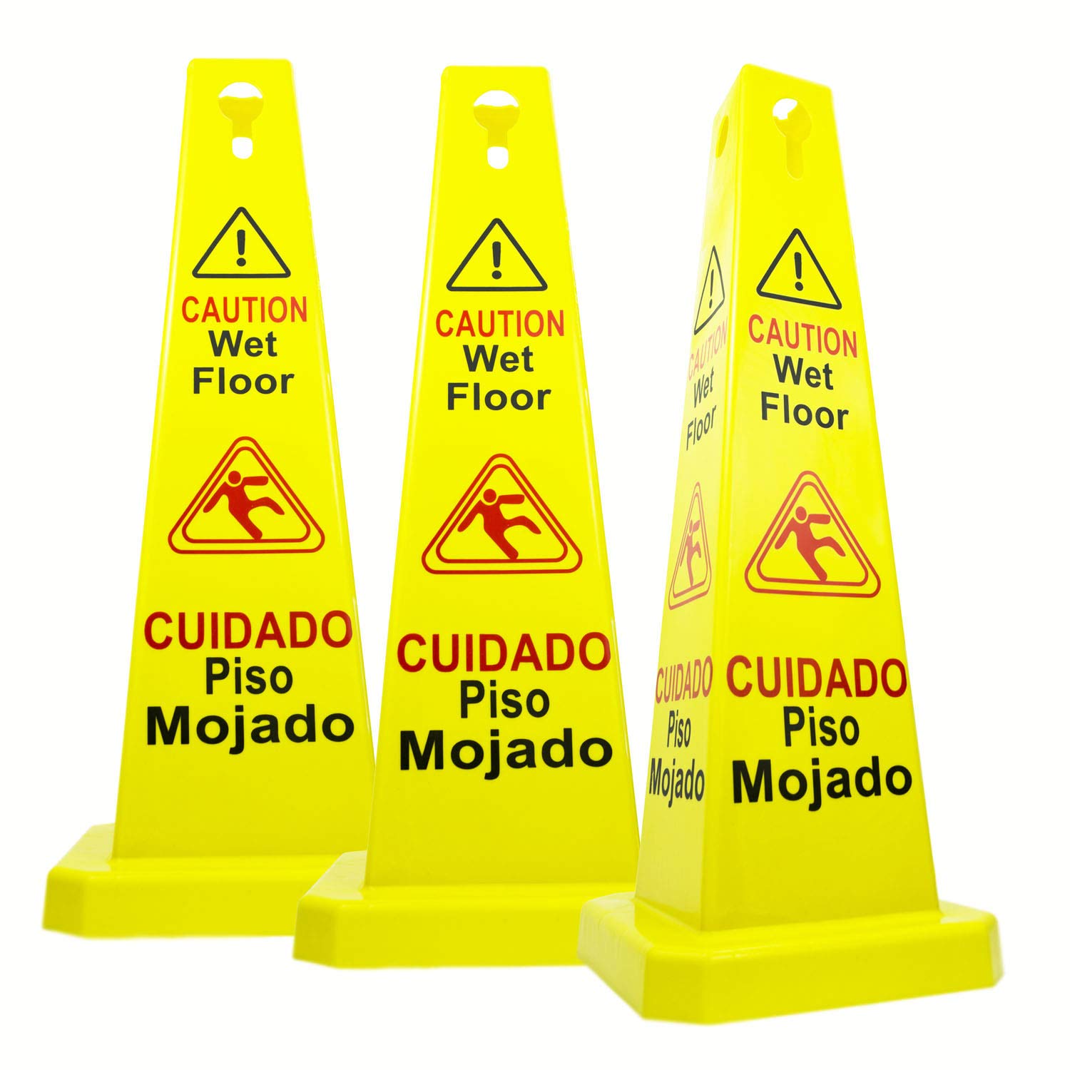 Reliable1st 3 Packs 26” Caution Wet Floor Cones | Wet Floor Sign | 4 ...