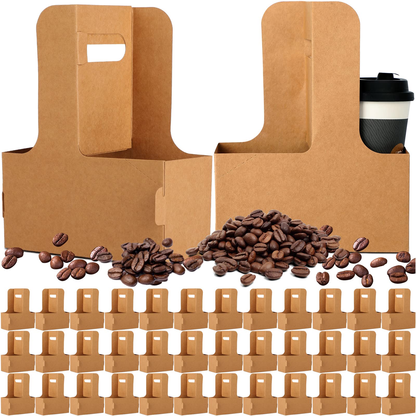 Mua Nuogo 100 Pack 2 Cup Drink Carrier Handled Drink Carrier Drink ...