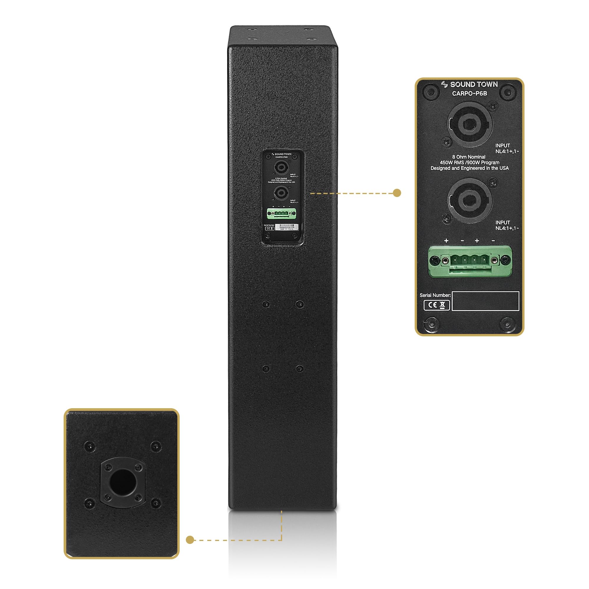 Mua Sound Town High-Power 900W Passive Column Line Array Speakers with ...