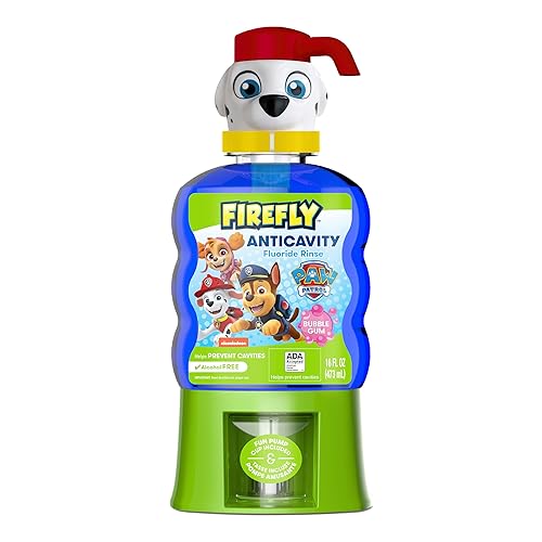 Firefly Kids Anti-Cavity Fluoride Rinse, Paw Patrol, Alcohol Free ...