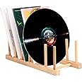 Amazon.com: Vinyl Record Storage Holder Stand Rack Eco Friendly Wooden ...