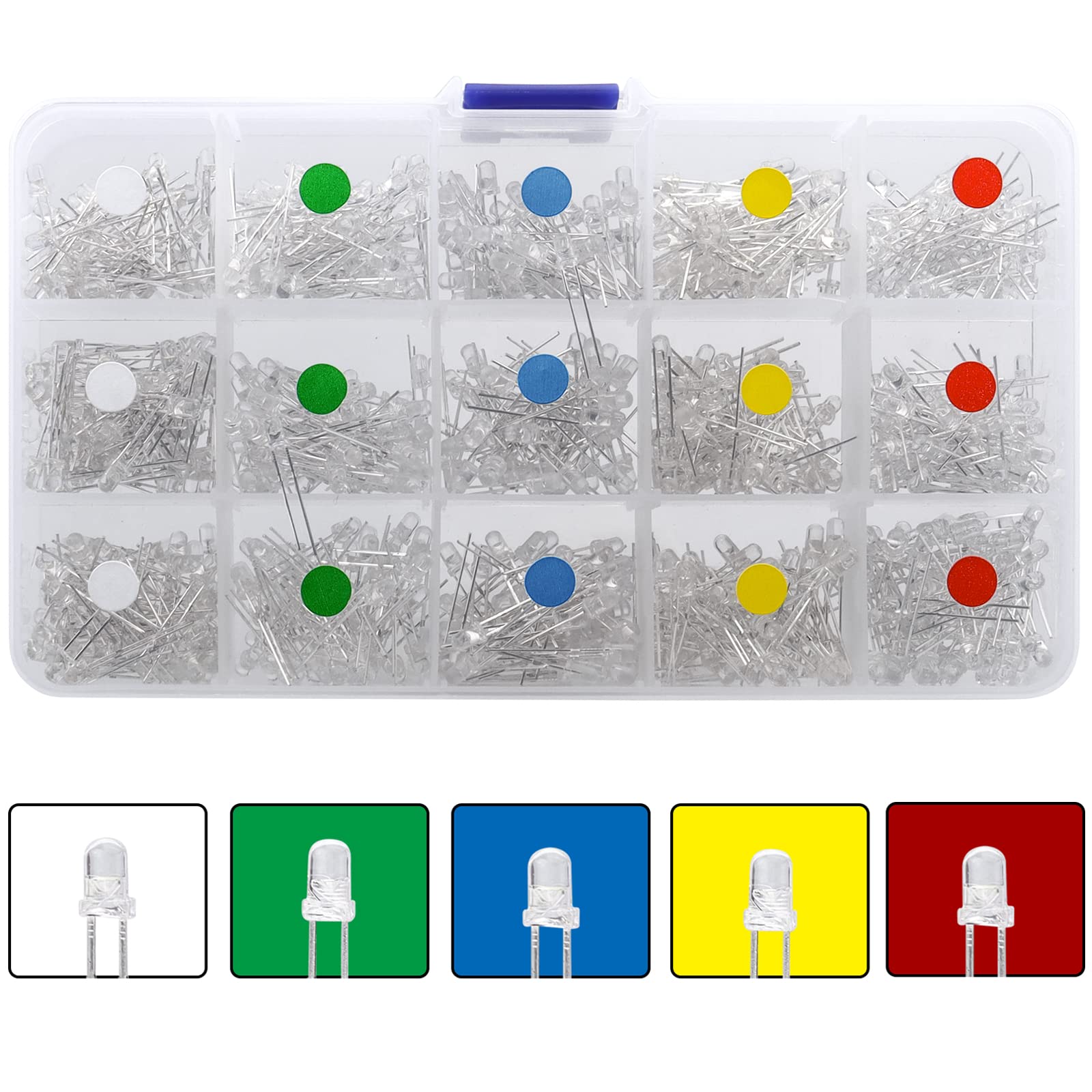 Mua Bestgle LED Light Emitting Diode, 0.1 inch (3 mm), 750 Pieces ...