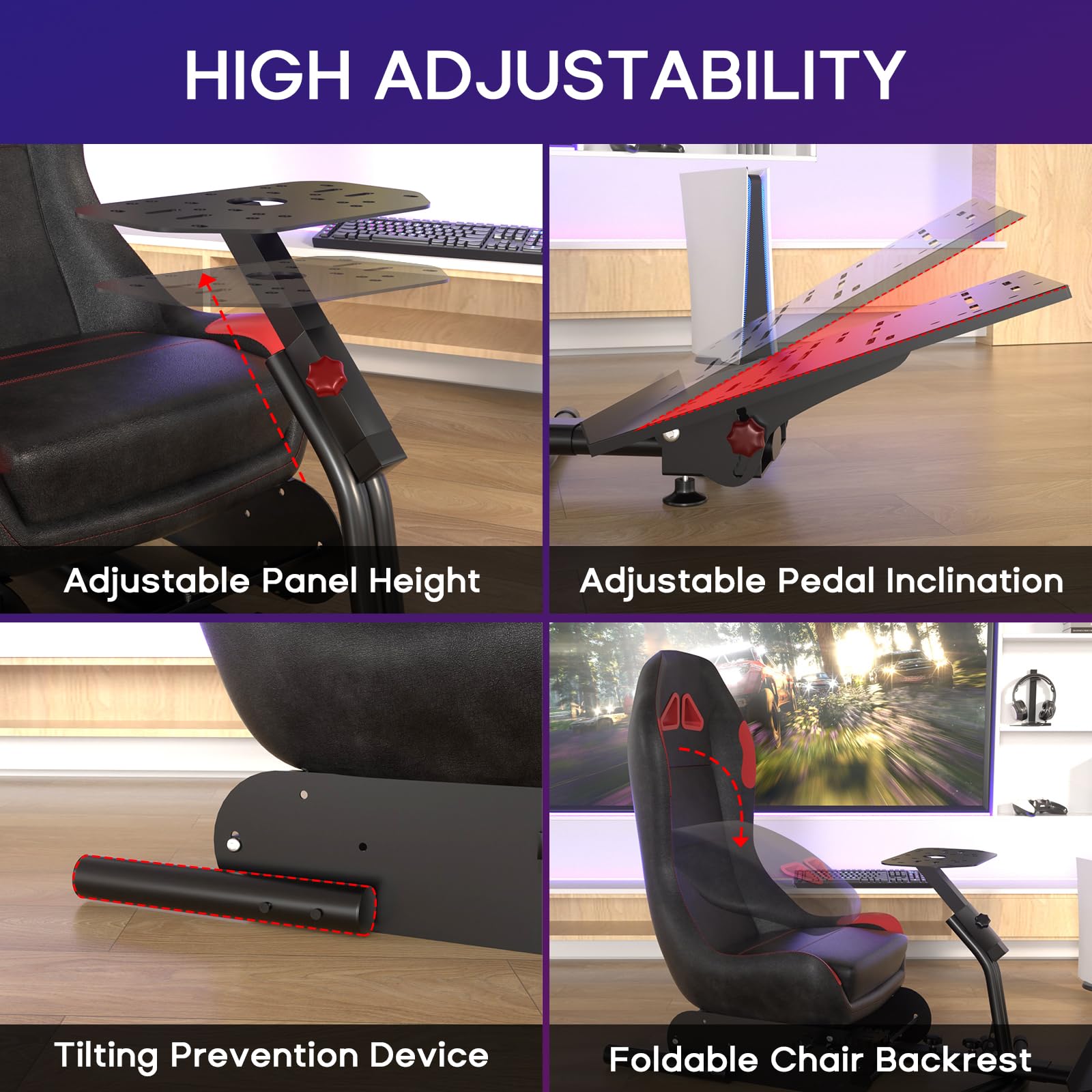 Mua DIWANGUS Racing Simulator Cockpit Steering Wheel Stand with Seat ...