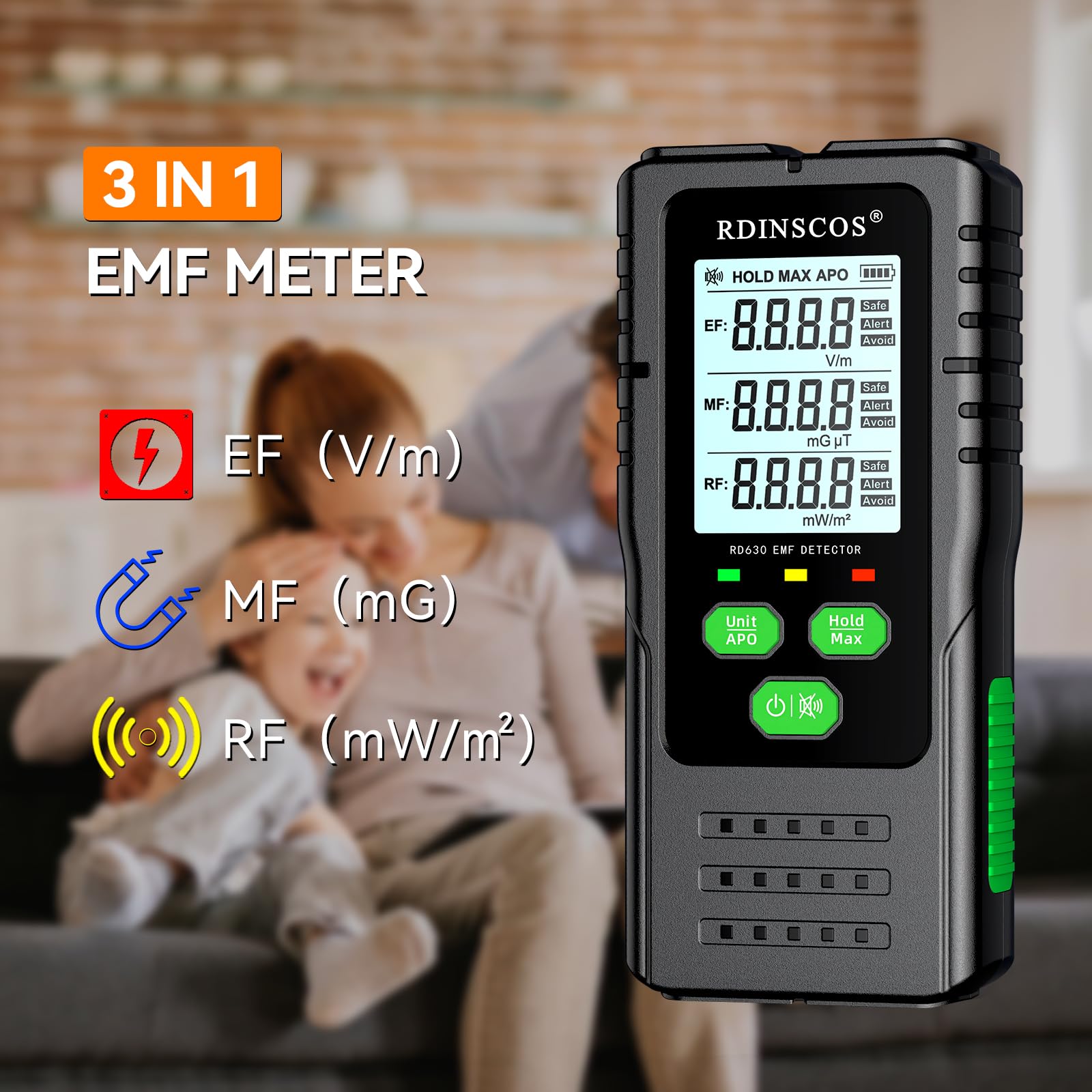 Mua EMF Detector, Detect All 3 Types of Electromagnetic Radiation Field ...