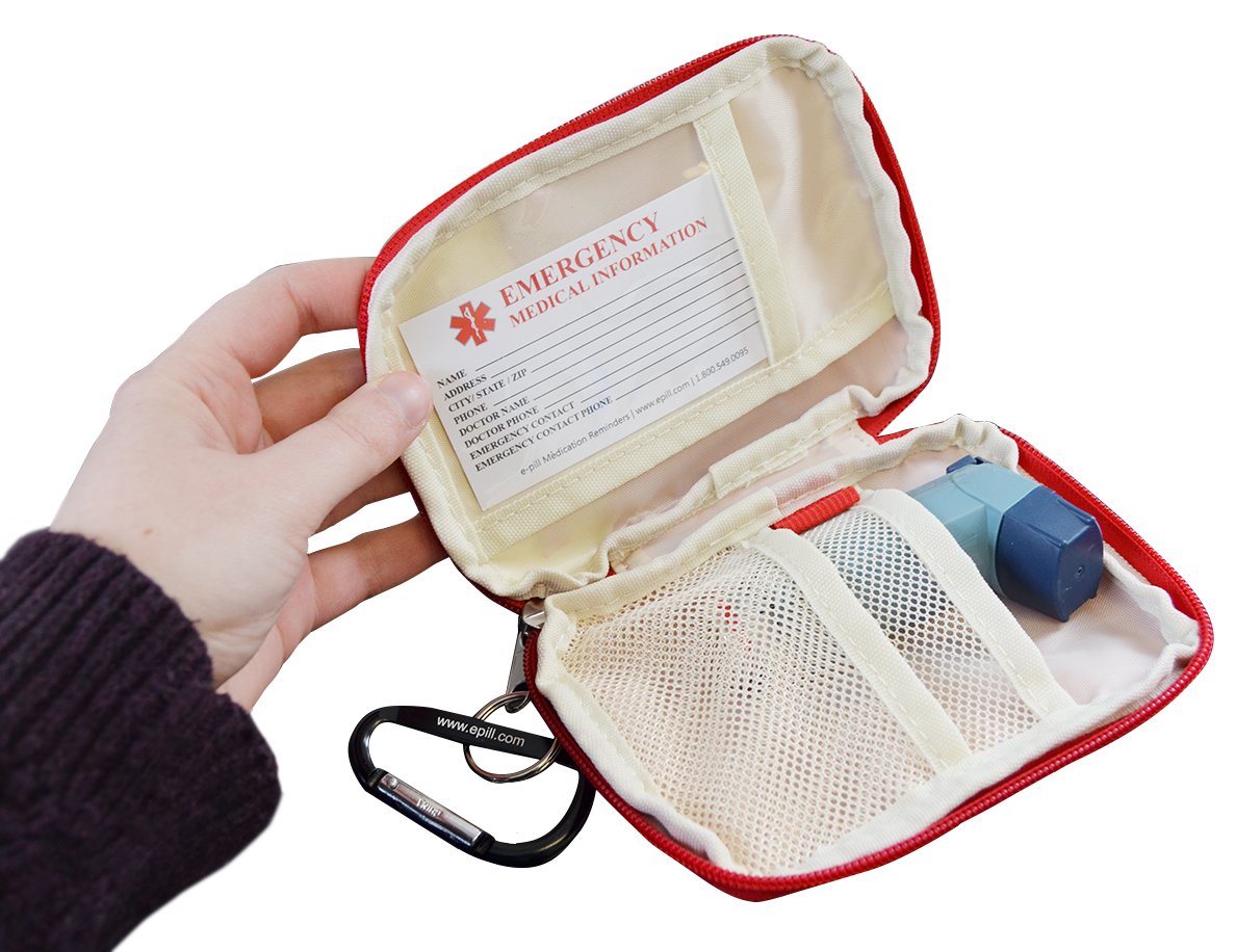 e-Pill Asthma Inhaler Medicine Travel Case - Does Not Include Inhaler