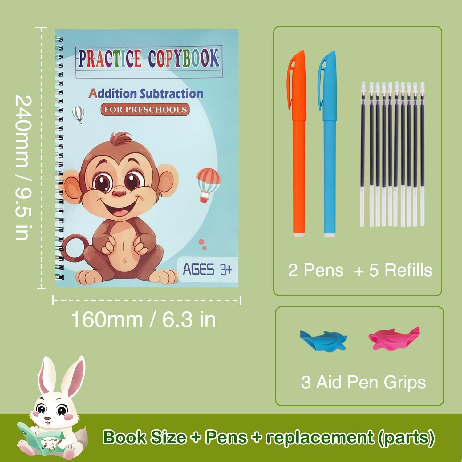 Mua Magic Grooved Practice Copybook 5 Pack With Pens, Groove Reusable ...