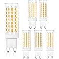 comzler G9 LED Bulb Bi Pin 6W Soft White 3000K G9 Base Bulbs, 60W Halogen Equivalent, 550LM ...