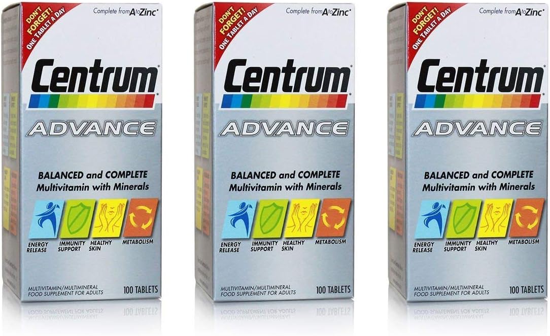 3 x Centrum Advance 100 Tablets – BigaMart