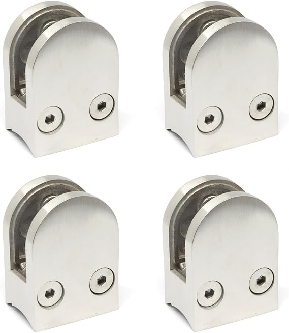 PRIOstahl GLASHALTER | 4 STÜCK | Edelstahl | 50 X 40 x 26 mm ...