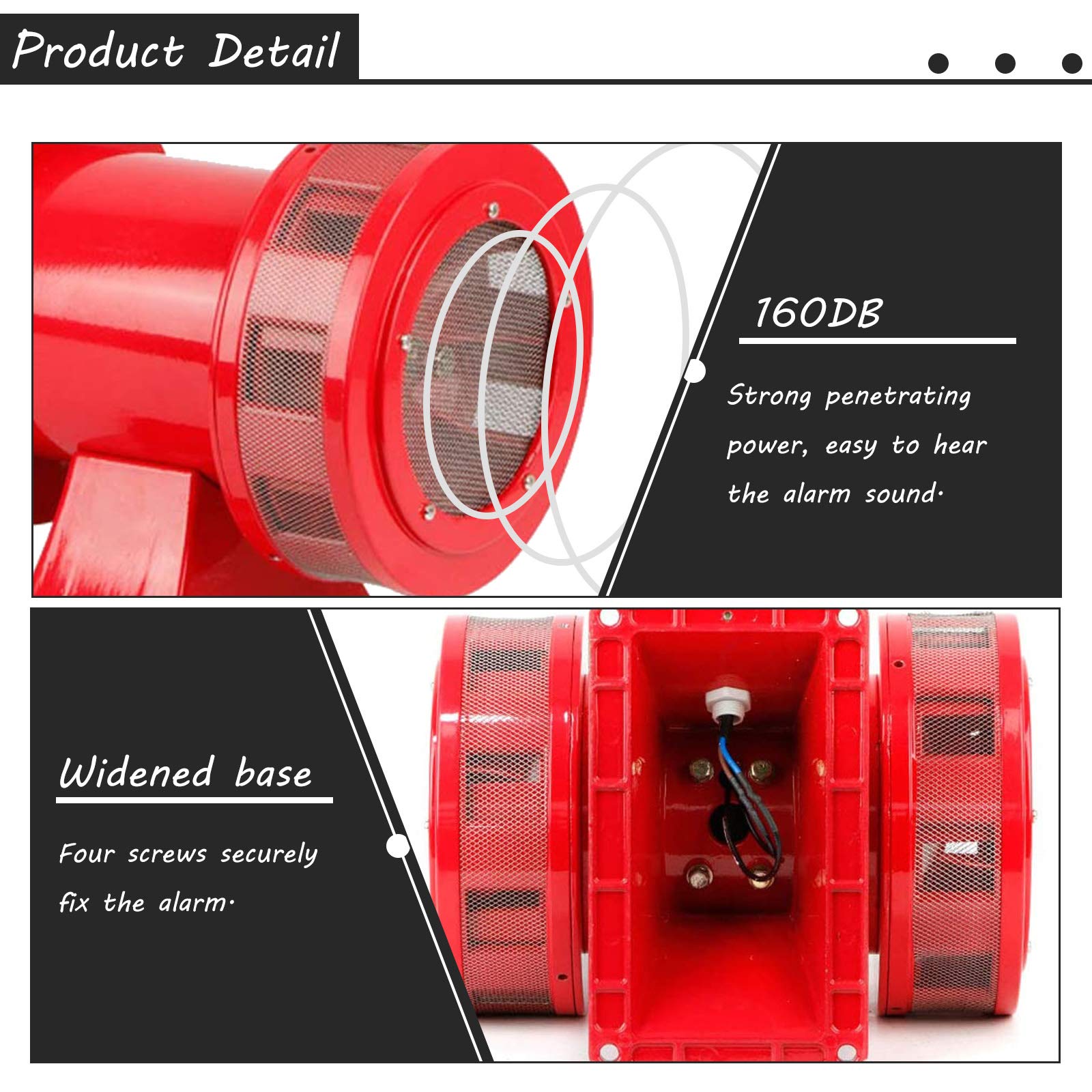 160db Motor Driven Air Raid Siren Metal Horn Industry Boat Alarm (110V ...