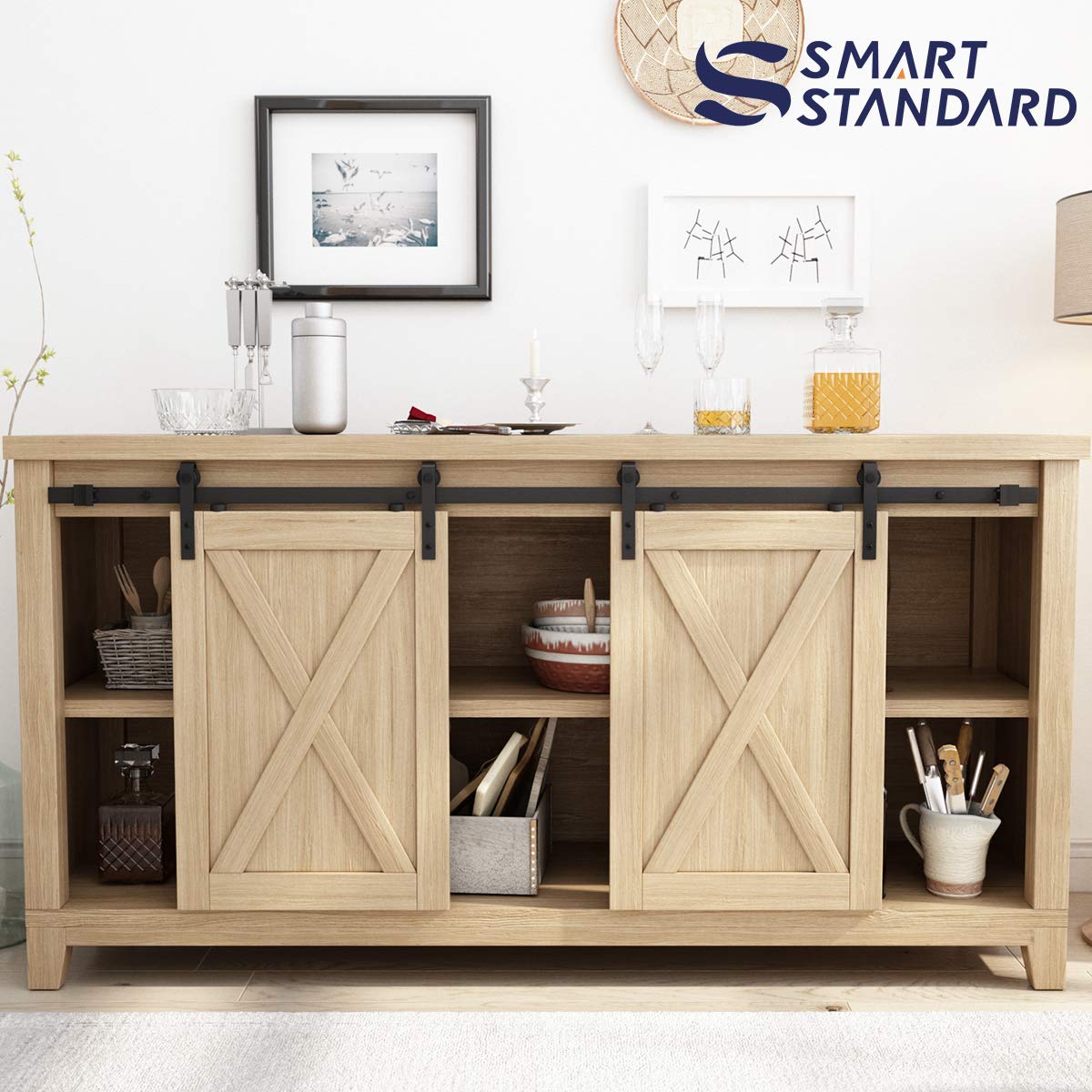 Super Mini Sliding Door Hardware Simple and Easy to Install Fit 24 Wide ...