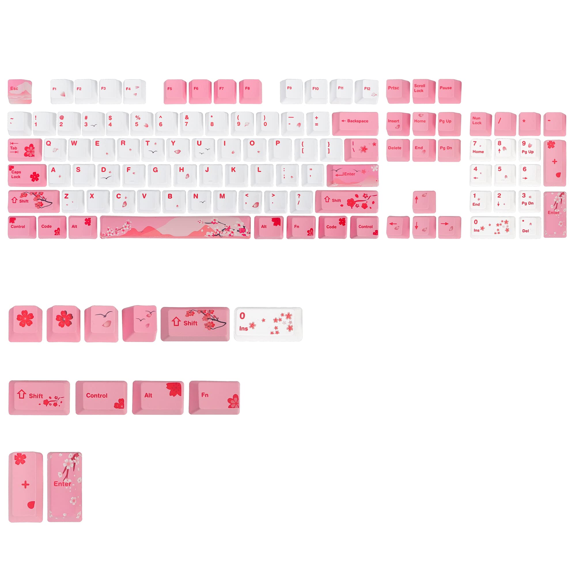 Mua 104 PBT Pink keycap Set ，Dye Sublimation OEM pink Custom keycaps ...