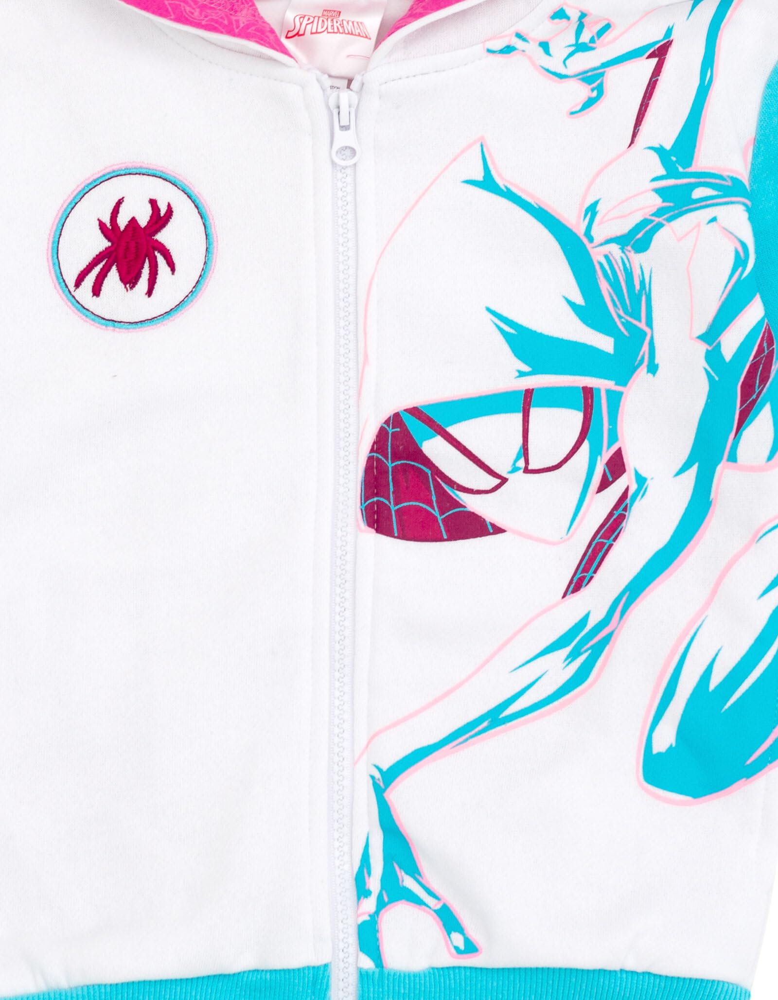 Marvel Spider-Man Spider-Gwen Ghost Spider Big Girls Fleece Zip Up ...