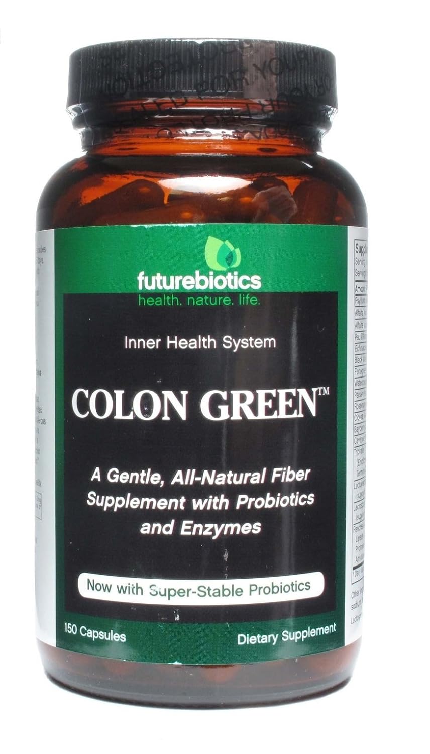 Amazon.com: Futurebiotics Colon Green Fiber Supplement Capsule - 150 ...