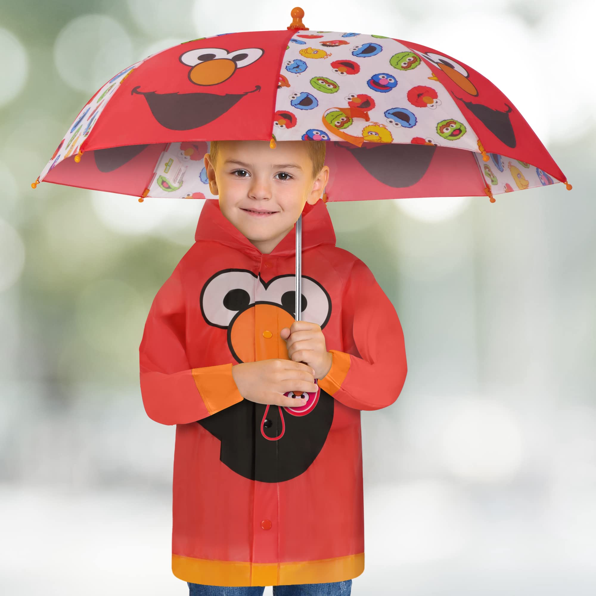 Mua Sesame Street Boys Kids Umbrella and Slicker, Elmo Toddler Boy Rain ...