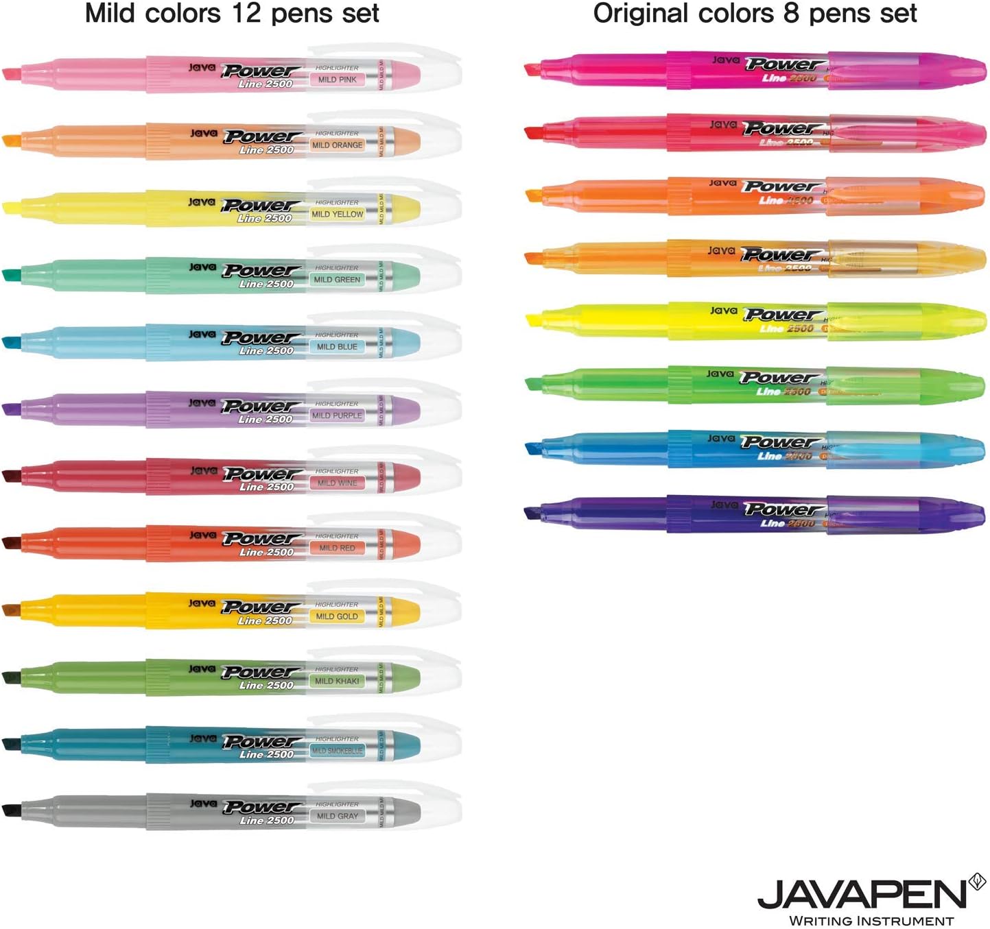 Rainbow pastel Highlighter magic marker Chisel tip Pen (Mild colors 12 ...