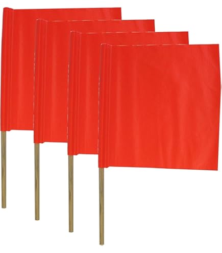 Stroller Flag Boen 18 Inch X 18 Inch Orange Safety Flag Caution Flags ...