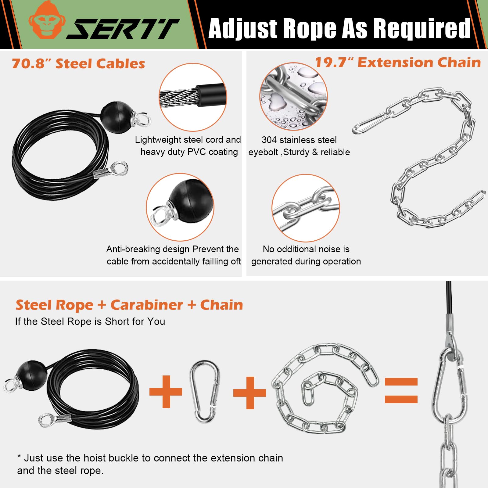 Mua SERTT LAT Pulldown Pulley System Gym, Upgraded LAT and Lift Cable ...