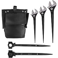 Lichamp 6 Pieces Spud Wrench Set with Iron Workers Tool Bag, Includes ...