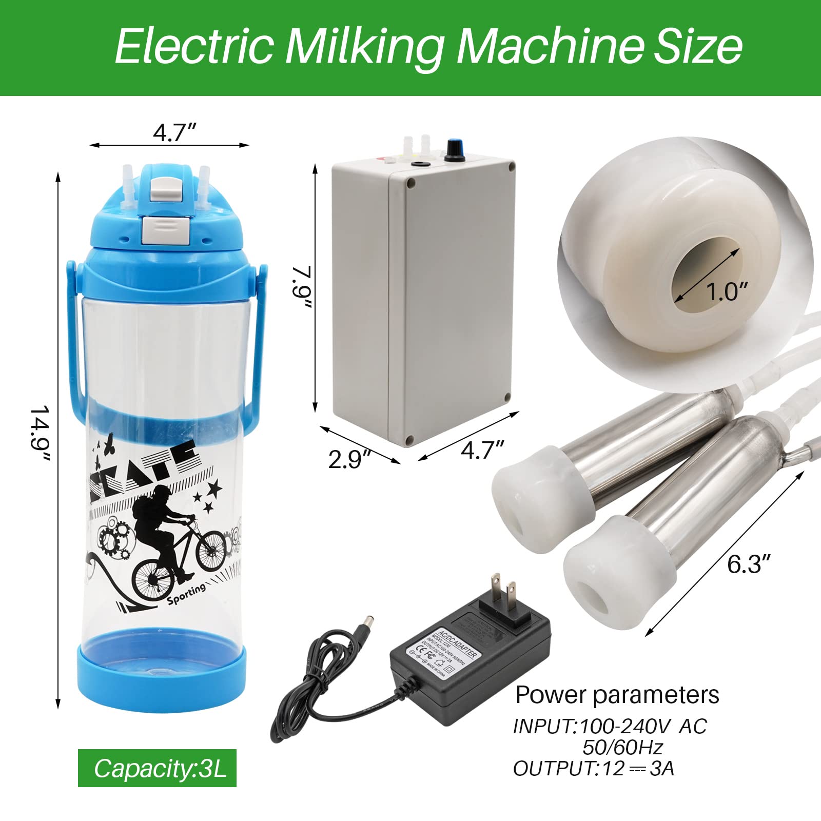 Mua Milking Machine for Cow Electric Milker 3L Portable Pulsation ...