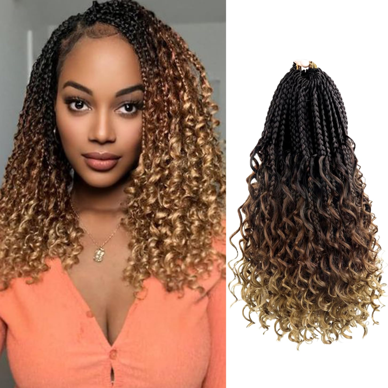 Julen Boho Crochet Braids with Curly Ends 12 Inch Goddess Braids ...