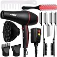 Amazon.com : 13Pcs Ionic Constant Temperature Hair Blow Dryer Kit ...