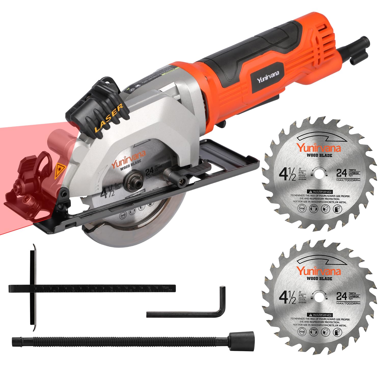 Mua Yunirvana 4Amp 3500RPM Mini Circular Saw with Laser Guide, Vacuum ...