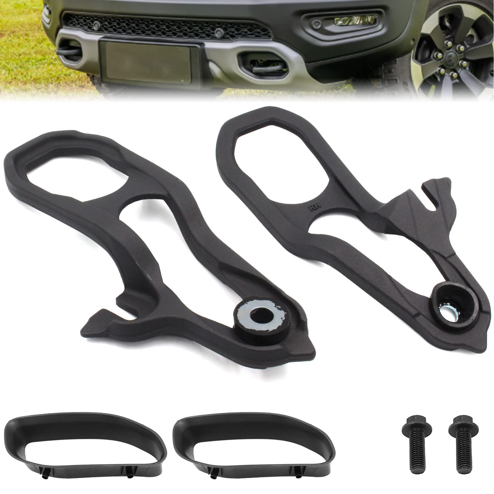 Tow Hooks for Ram 1500 Front Forged Heavy Duty Front Car Tow Hooks ...
