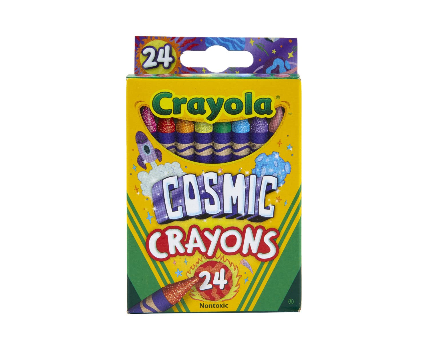 Mua Crayola Cosmic Crayons, Pearl & Glitter Colors, 24ct Crayons, Gift ...