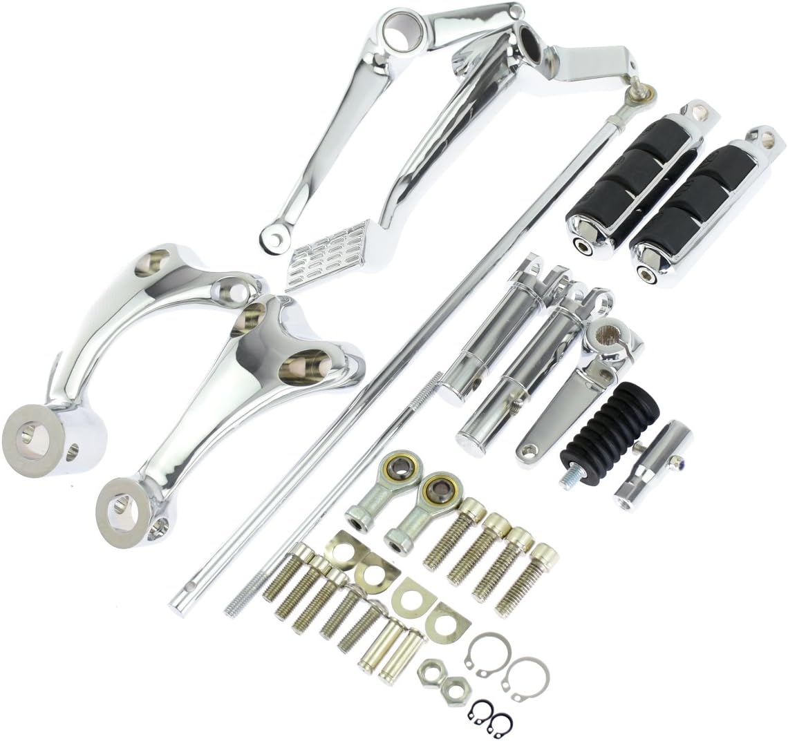 Amazon.com: Rebacker Motorcycle Forward Controls Complete Kit Pegs ...
