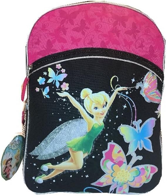 Disney Tinkerbell 16" Backpack Large Butterfly Black/Pink: Amazon.co.uk ...