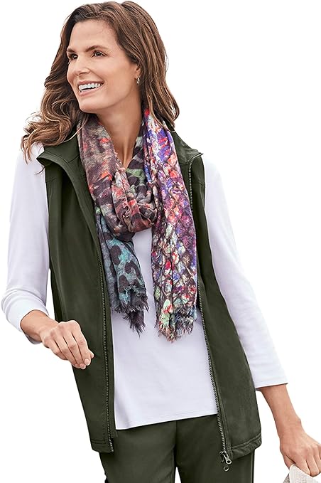 TravelSmith Womens The Acadia Vest Dark Olive at Amazon Women’s ...