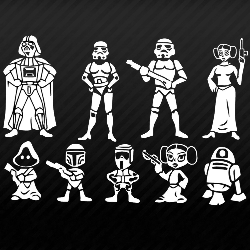 Amazon.com: Star Wars Family Car Decal Automotive Vinyl Sticker: Automotive