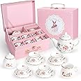 Amazon.com: Porcelain Tea Set for Girls, Tea Party Set for Little Girls ...