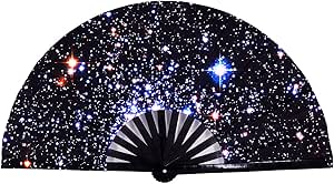 Amazon.com: Amajiji Large Folding Hand Rave Fan for Women/Men, Chinease ...