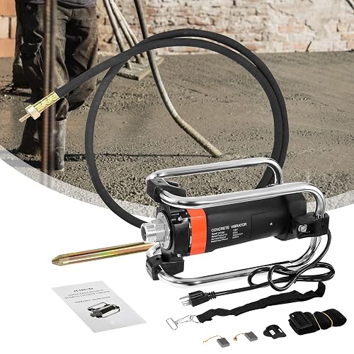 IRONWALLS Power Concrete Vibrators Hand Held, 1500W 18,000RPM 2HP ...