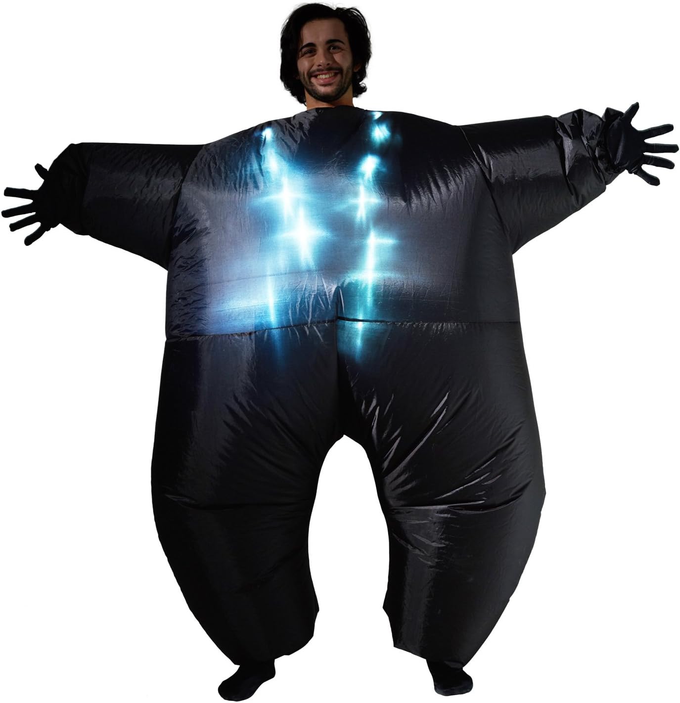 Morphsuits MCLUMBK Inflatable Megamorph Fancy Dress Costume, Black Light-Up, One Size – BigaMart