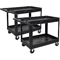 Heavy Duty Service Cart Heavy Duty 2-Shelf Utility Cart - 500 Lbs ...