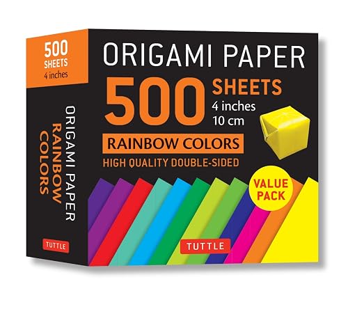Origami Paper 500 sheets Rainbow Colors 4" (10 cm): Tuttle Origami ...