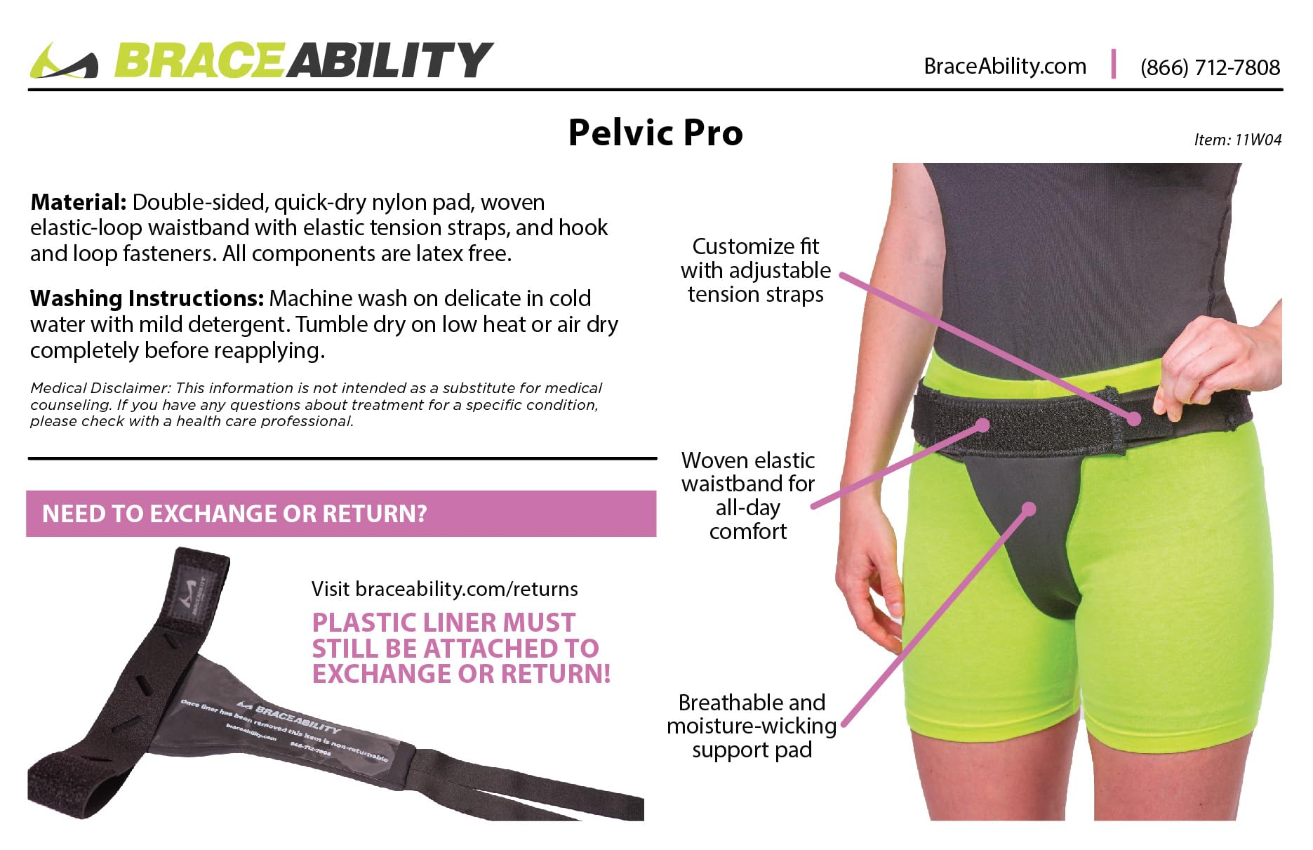 Mua BraceAbility The Pelvic Pro Patented Prolapse Uterus Support Belt ...
