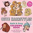 Amazon.com: Easy & Bold Coloring Book of Cute Hairstyles: For Adults ...