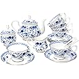 Amazon.com | LE POTOCIO Bone China Tea Set, 21-Pieces Porcelain Tea Set for Adults, Tea Cups And ...