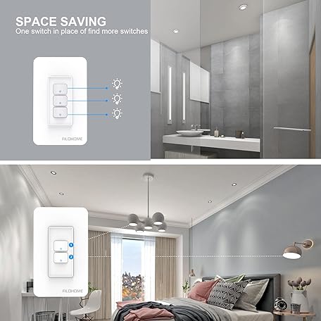 Mua Smart Light Switch,Single Pole Smart Switch Compatible with Alexa ...