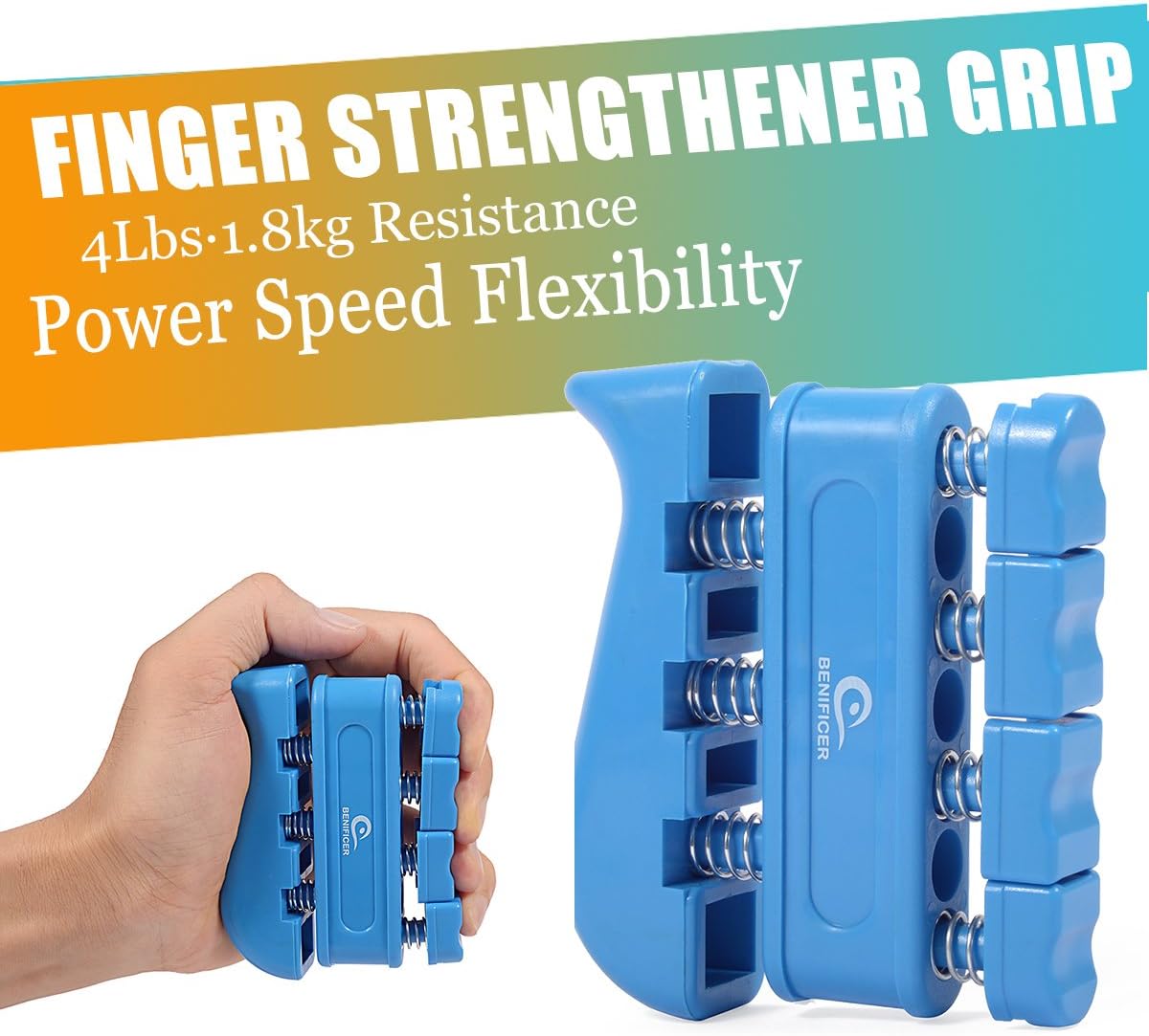 Benificer Hand Grip Strengthener 5 Pack Adjustable Hand Gripper ...