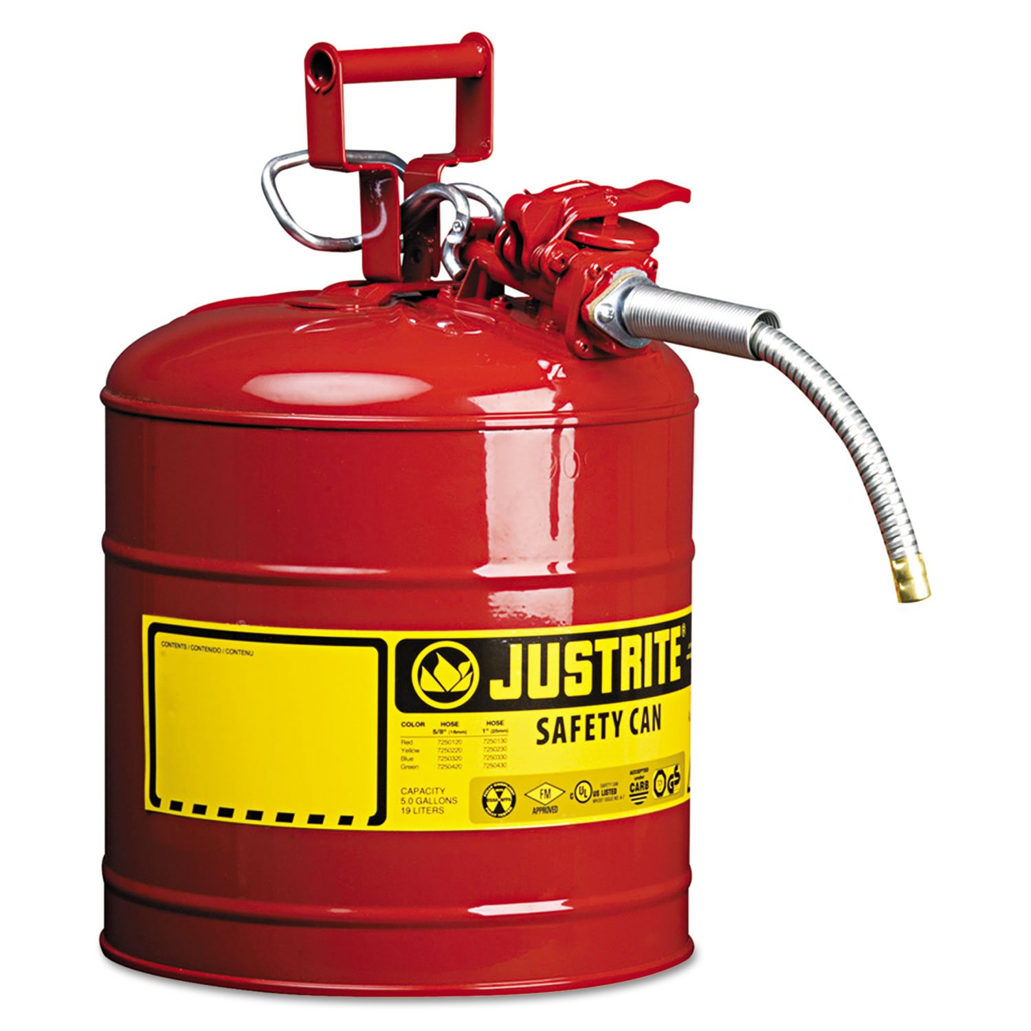 Type ll Safety Cans for Flammables - 5g/19l iiaf red 5/8 hose for sale ...