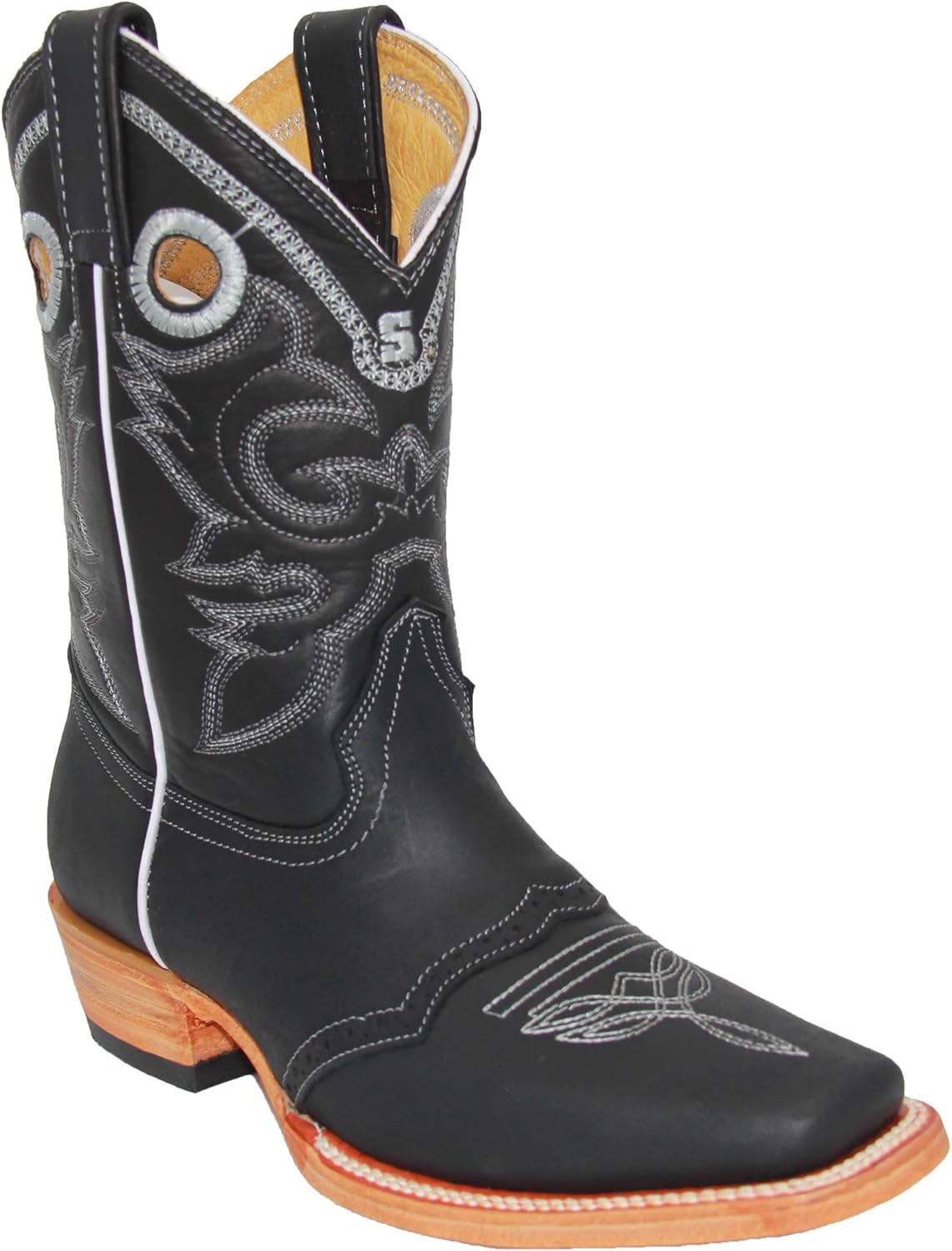Amazon.com | Womens Cowboy Cowgirl Western Boots Genuine Leather Square ...
