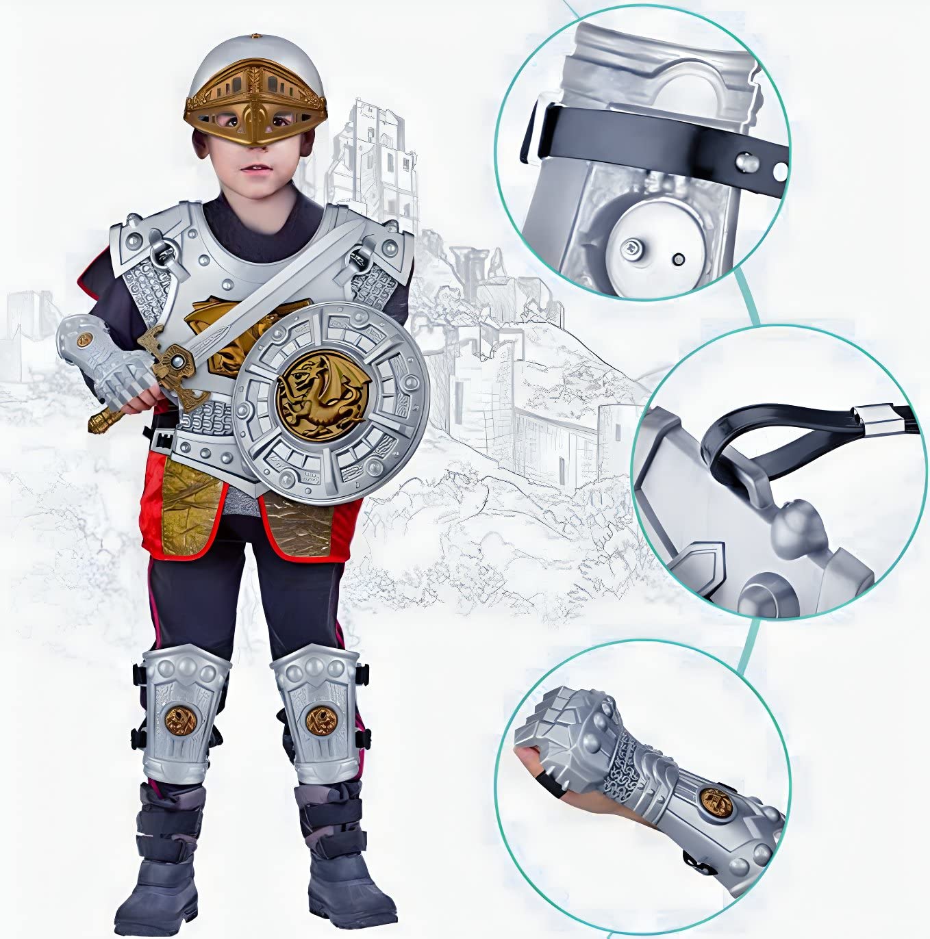 Mua Medieval Knight in Shining Armor, Kids Crusader Pretend Role Play ...