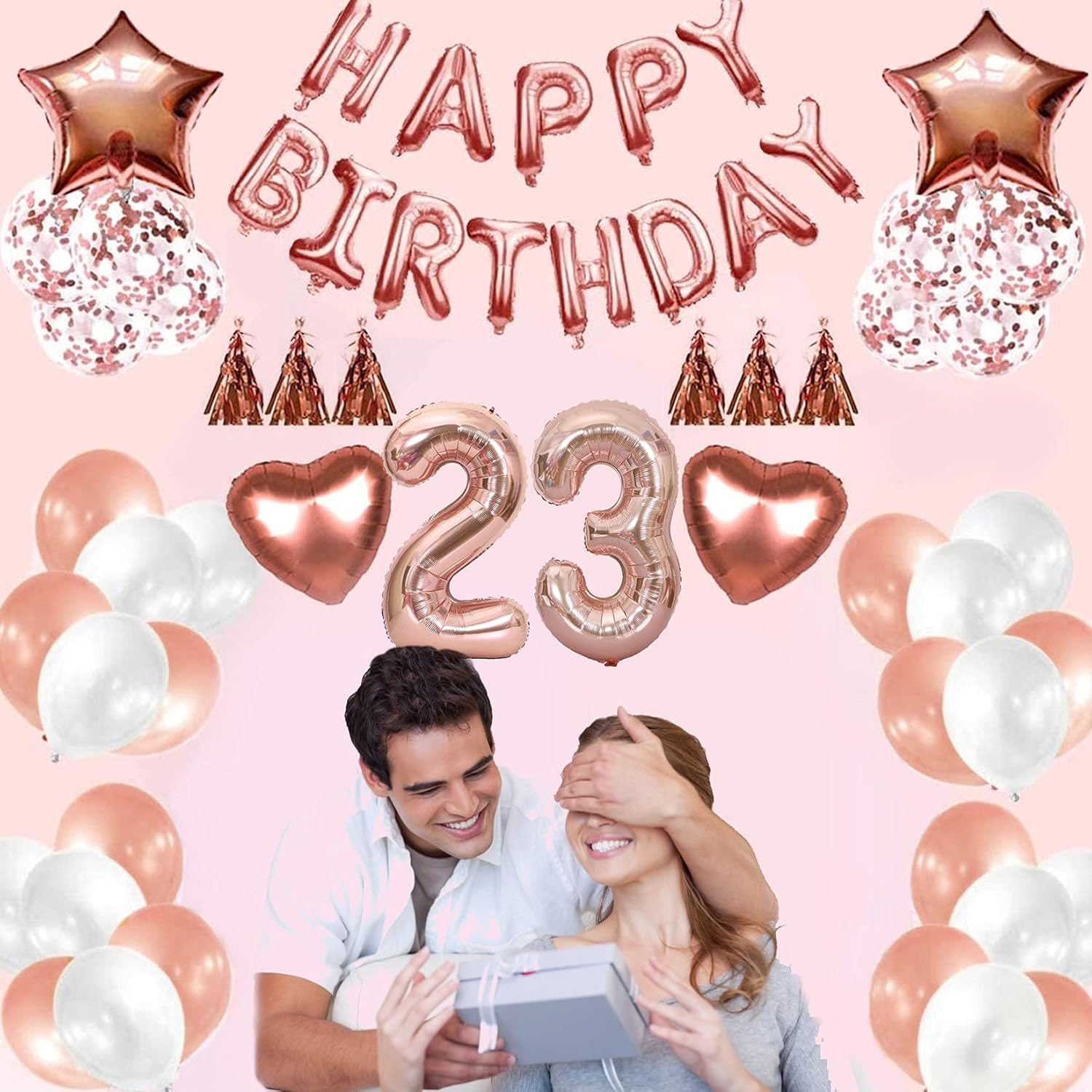 TAOHUIEU 23rd Happy Birthday Party Decorations Kit – Happy Birthday ...