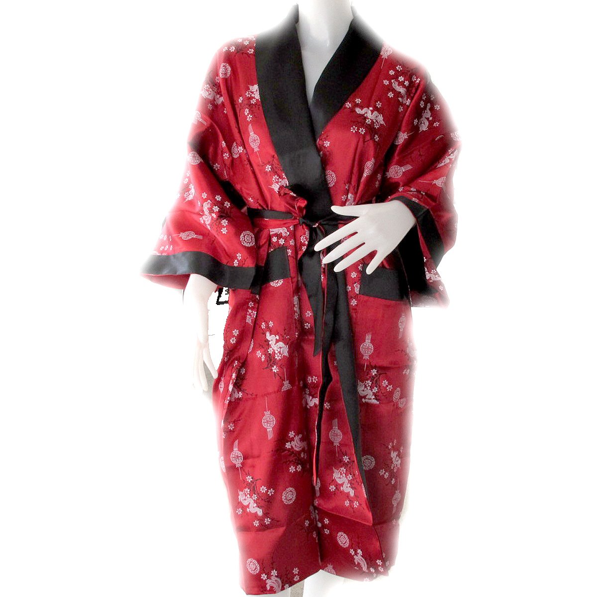(JAPANESS KIMONO BATH ROBE) BEAUTIFUL FLOWER ROBE CAN BE USED BOTH SIDE ...
